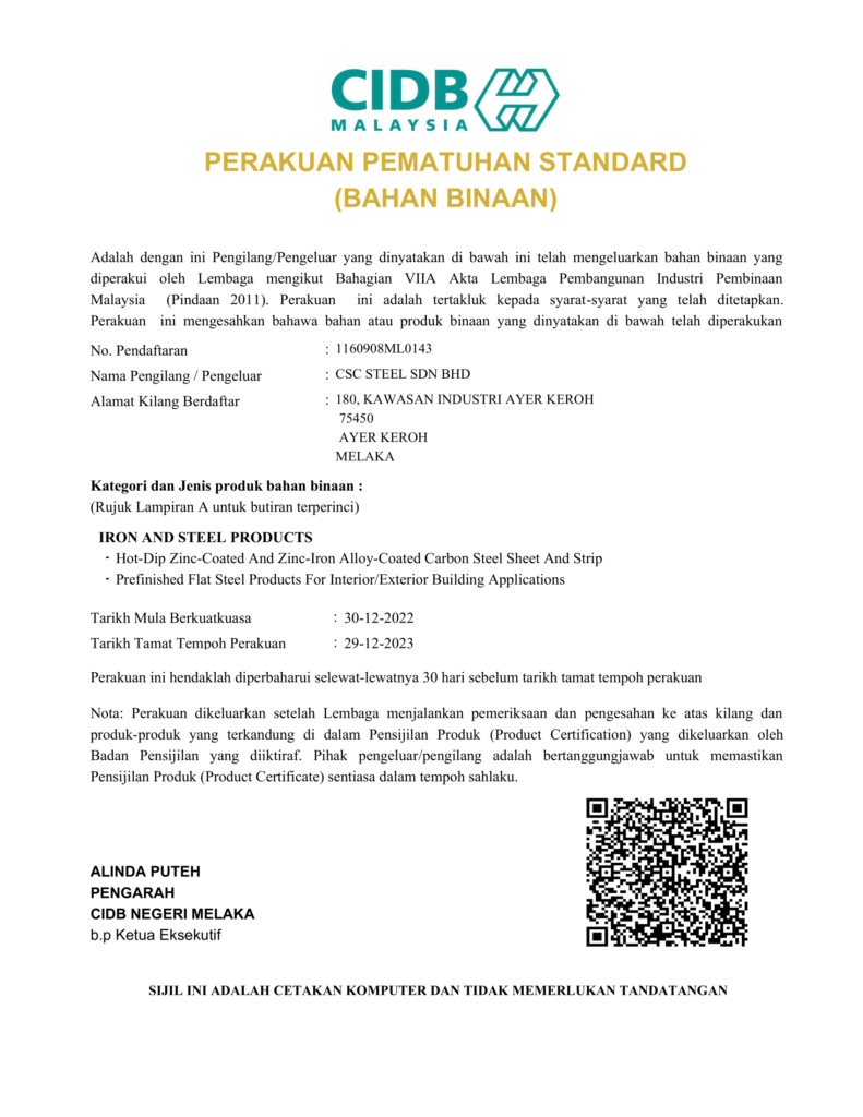 CRT – M METAL (M) SDN. BHD.